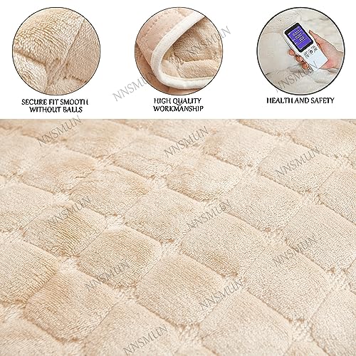 Armrest Chair Covers, Sofa Arm Protector Covers, Plush Armchair Cover, Furniture Protector Corner Sofa, Stretch Armchair Couch Arm Rest Cover for Recliner, Chair, Sofa (Beige,3 seater(167*190CM))