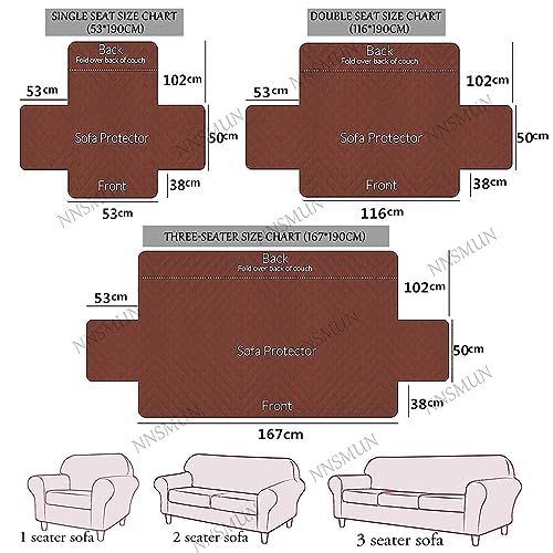 Armrest Chair Covers, Sofa Arm Protector Covers, Plush Armchair Cover, Furniture Protector Corner Sofa, Stretch Armchair Couch Arm Rest Cover for Recliner, Chair, Sofa (Beige,3 seater(167*190CM))