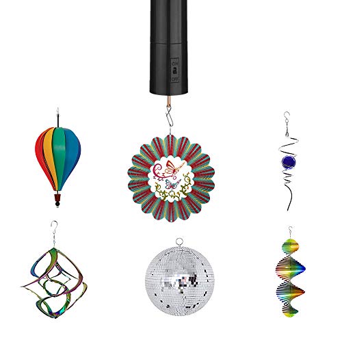 FENDISI 3 Pack Hanging Black Rotating Motor for Wind Spinner and Wind Chimes, Mobile Battery Operated Garden Decor Accessoy,Not Included Battery