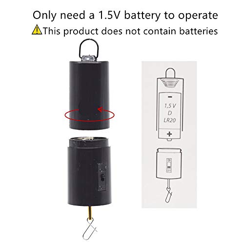 FENDISI 3 Pack Hanging Black Rotating Motor for Wind Spinner and Wind Chimes, Mobile Battery Operated Garden Decor Accessoy,Not Included Battery
