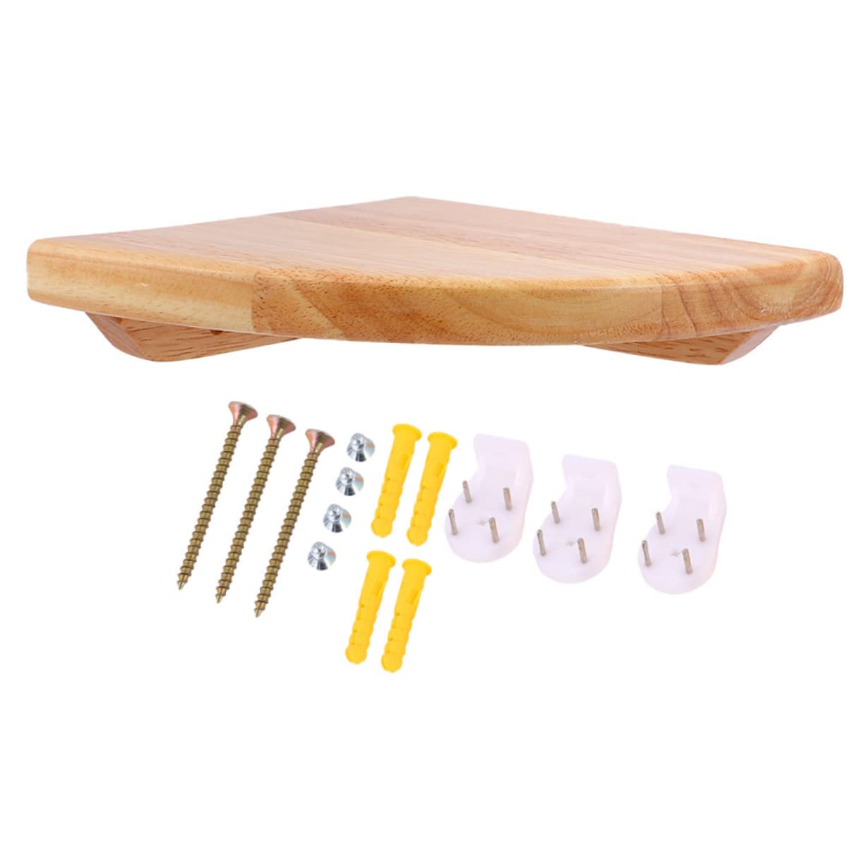 VOSAREA 2 Sets Wall Mounted Storage Shelves Decorative Shelving Hanging Storage Rack Floating Bookshelf Small Shelf Display Shelf Floating Wall Shelves Corner Bookshelf Wooden Corner Shelf