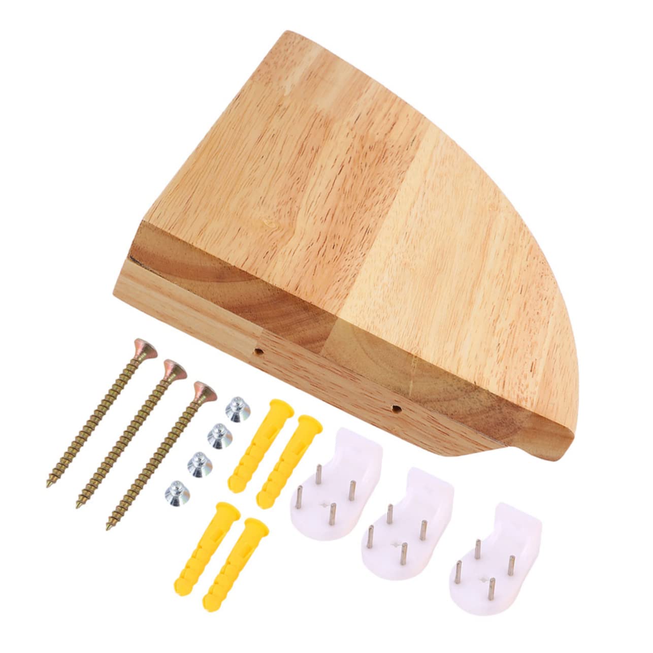 VOSAREA 2 Sets Wall Mounted Storage Shelves Decorative Shelving Hanging Storage Rack Floating Bookshelf Small Shelf Display Shelf Floating Wall Shelves Corner Bookshelf Wooden Corner Shelf