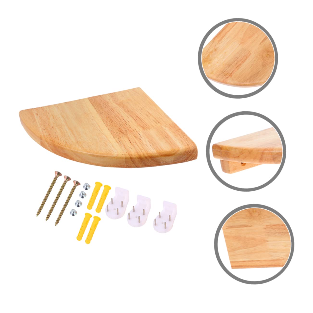 VOSAREA 2 Sets Wall Mounted Storage Shelves Decorative Shelving Hanging Storage Rack Floating Bookshelf Small Shelf Display Shelf Floating Wall Shelves Corner Bookshelf Wooden Corner Shelf