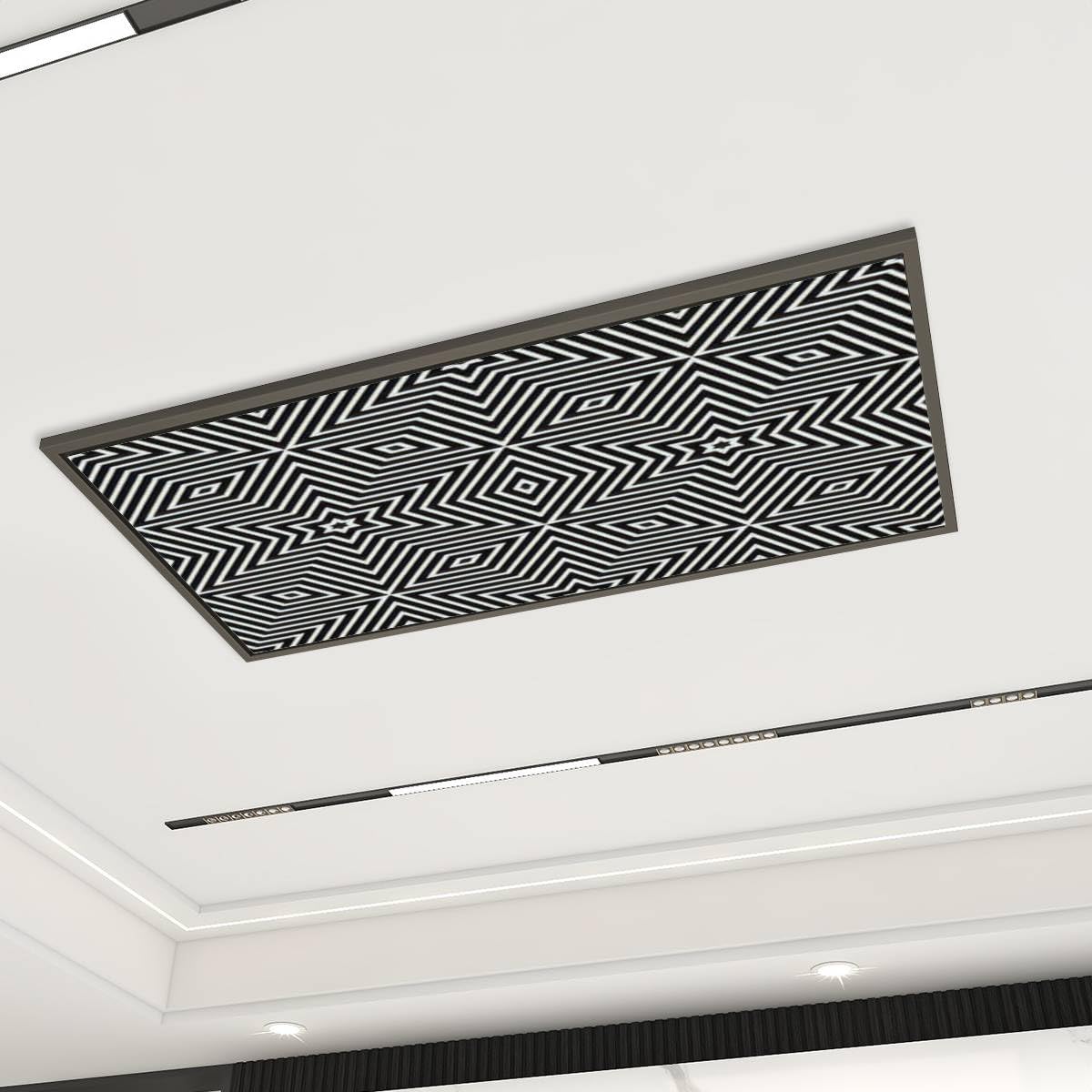AFWADFWA Decorative Fluorescent Light Covers for Ceiling Lights Seamless Geometric Texture Stars Pattern Art Light Covers for Ceiling Lights Classroom Office Home Decor 4 x 2 ft