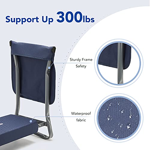 Garden Kneeler and Seat - Sturdy Garden Bench Stool with Thicken & Soft Kneeling Pad,Heavy Duty Foldable Garden Stool Bonus 2 Large Pouches for Gardening Tools by OasisSpace (Blue)