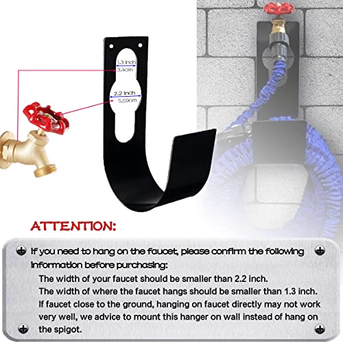 SupKing Hose Holder Wall Mount,Durable Garden Hose Hanger Heavy Duty Hose Hook Metal Steel Hose Bracket Fit to100ft Expandable Watering Hose