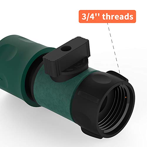 Asgens Hose Quick Connector, 5 Sets 10 PCS 3/4 Inch Garden Hose Fitting Quick Connector Adapter Male and Female Set with Shut-Off Valve Switch,10PCS Extra Rubber Washers