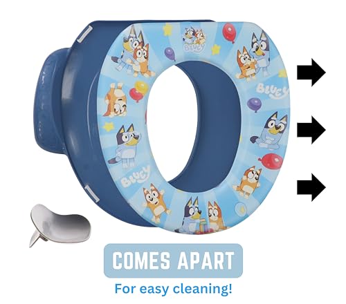 Bluey Soft Potty Seat - Potty Training Toilet Seat, Soft Cushion, Baby Potty Training, Safe, Easy to Clean