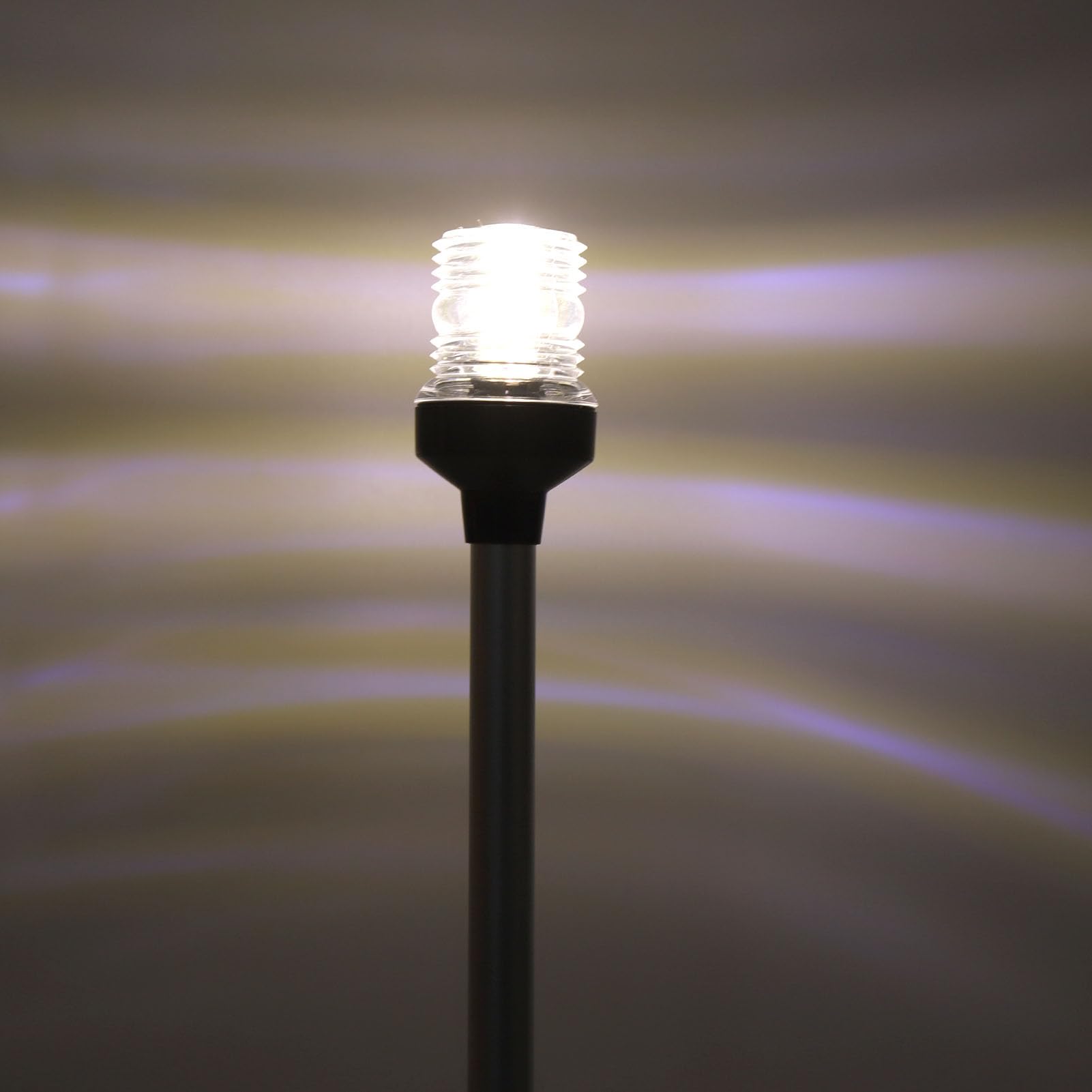 LED Anchor Light, Waterproof PC Lampshade LED Stern Pole Light Anti Rust for Fishing Boats