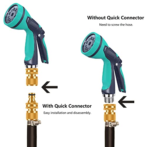 FRQNTKPA Garden Hose Quick Connector, No-Leak 3/4 Inch GHT Thread Fitting Water Hose Female Adapter and Male Adapter, Heavy-Duty Rust Resistant Brass Water Pipe Connect, Easy to Use ( 14 Pack )