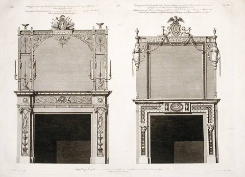 Two Chimney-pieces in the Great Withdrawing-room and the Countess of Derby's Dressing-room.