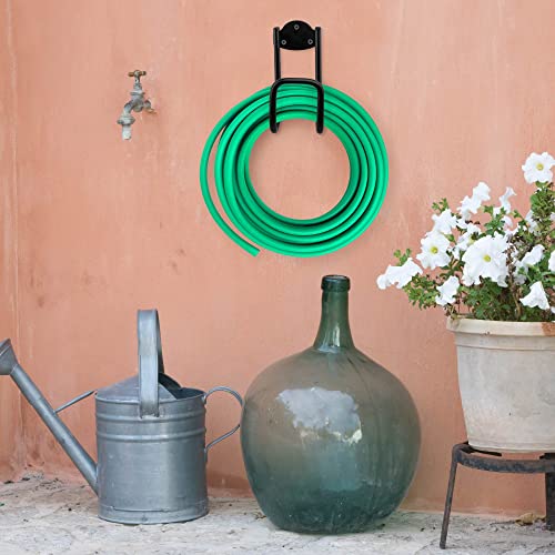 Hose Holder Wall Mount - Heavy-Duty Garden Water Hose Hanger Outdoor, Durable Hand-Forged Hose Rack Hook Mount for Expandable Hose (1, 14CM)