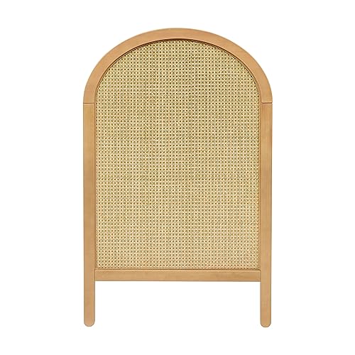 babyletto Bondi Cane 3-in-1 Convertible Crib with Toddler Bed Conversion Kit in Honey with Natural Cane, Greenguard Gold Certified