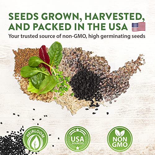 55 Heirloom Vegetable Seeds | 27,500+ Non GMO Garden Seed Variety Pack | Gardening Seeds for Planting Vegetables and Fruits, & Lettuce | Prepper Supplies | Survival Gear | Spring, Summer, Fall