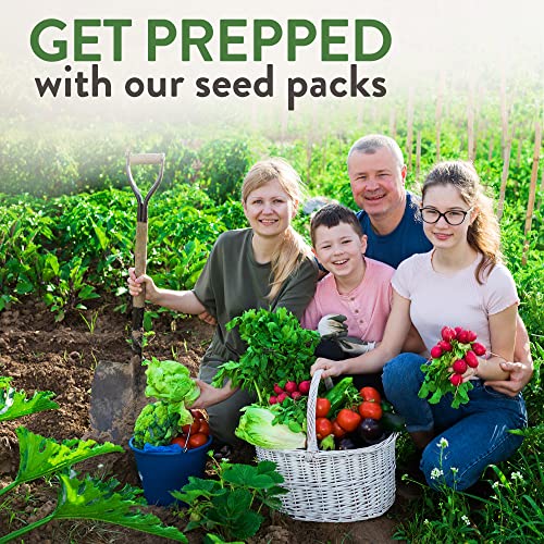 55 Heirloom Vegetable Seeds | 27,500+ Non GMO Garden Seed Variety Pack | Gardening Seeds for Planting Vegetables and Fruits, & Lettuce | Prepper Supplies | Survival Gear | Spring, Summer, Fall