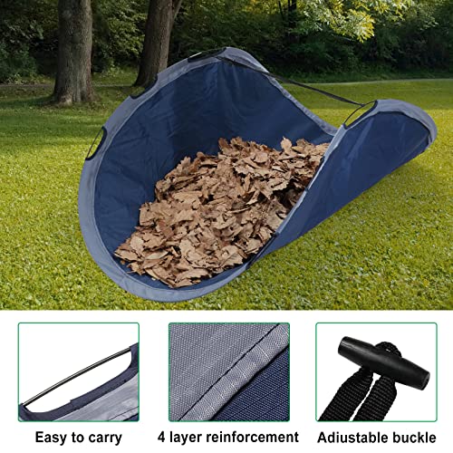 Leaf Collector- Garden Tool, Collapsible Reusable yard waste collector,leaf pickup, leaf loader,Heavy duty tote, Foldable Dustpan