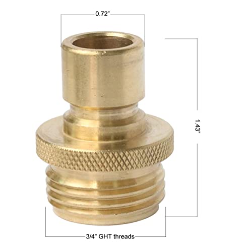 PLG Brass 8-Piece Quick Connect Garden Hose Fittings, 6 Male and 2 Female Set