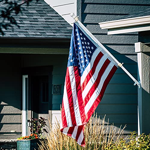TALITARE Flag Pole for House, 5 FT White Flag Pole Stainless Steel Flagpole Kit for American Flag Without Bracket Residential or Commercial Flag Pole for Outside Garden Yard