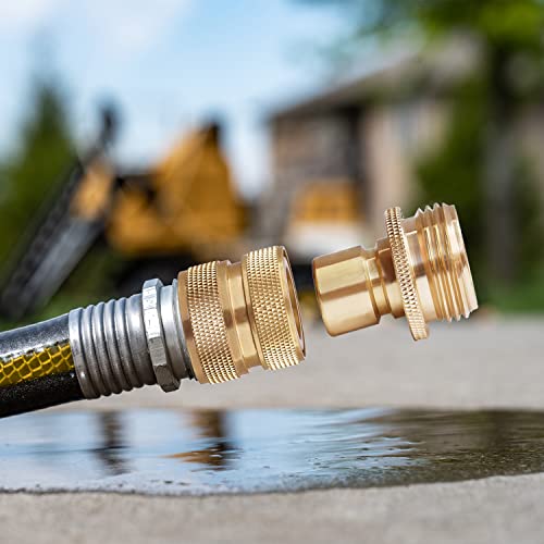 PLG Brass 8-Piece Quick Connect Garden Hose Fittings, 6 Male and 2 Female Set