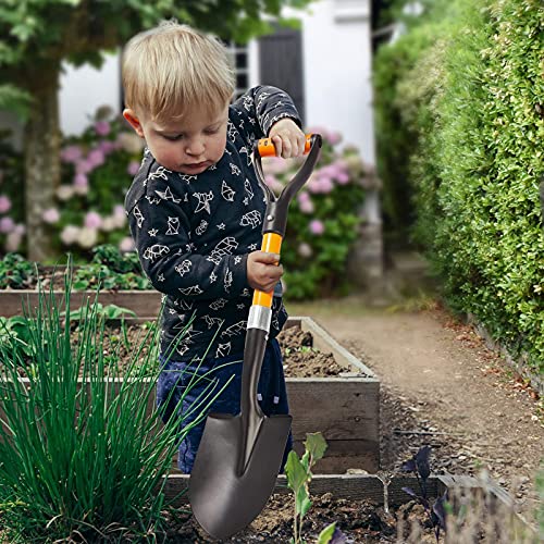 Shovel for Digging 28-inch Small Round Shovel with D-Handle Kids Metal Beach Shovel,Camp Shovel ,Garden Shovel ,Gardening Tools Fiberglass Handle