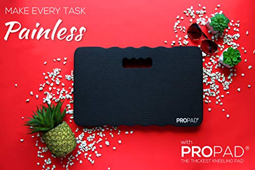 Thick Kneeling Pad, Garden Kneeler for Gardening, Bath Kneeler for Baby Bath, Kneeling Mat for Exercise & Yoga, Knee Pad for Work, Floor Foam Pad, Extra Large (XL) 18 x 11 x 1.5 Inches, Black
