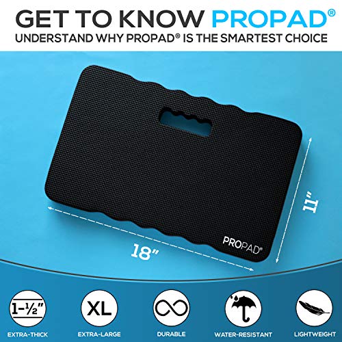 Thick Kneeling Pad, Garden Kneeler for Gardening, Bath Kneeler for Baby Bath, Kneeling Mat for Exercise & Yoga, Knee Pad for Work, Floor Foam Pad, Extra Large (XL) 18 x 11 x 1.5 Inches, Black