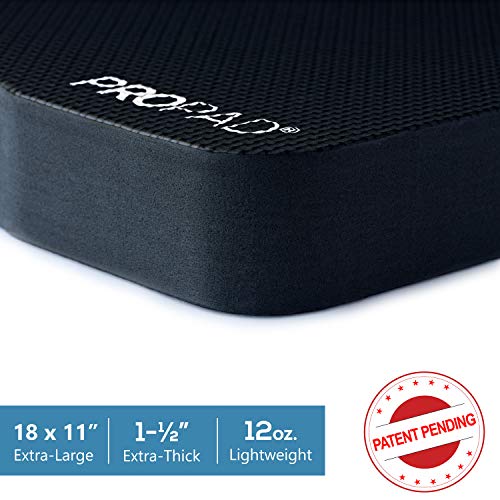 Thick Kneeling Pad, Garden Kneeler for Gardening, Bath Kneeler for Baby Bath, Kneeling Mat for Exercise & Yoga, Knee Pad for Work, Floor Foam Pad, Extra Large (XL) 18 x 11 x 1.5 Inches, Black