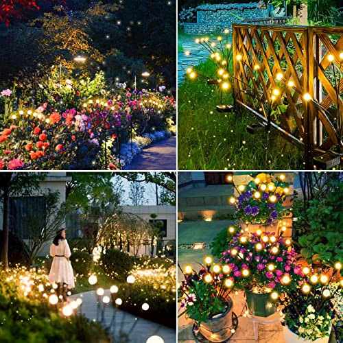 Brightever γππ©π π«ππππγ Solar Lights Outdoor Waterproof - Swaying Solar Garden Lights, Firefly Lights with Highly Flexible Copper Wires, Yard Pathway Christmas Landscape Stake Lights, 2 Packs