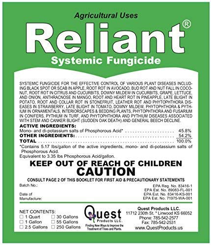 Reliant Systemic Fungicide (Agri-Fos/Garden Phos) 1 Quart/32oz