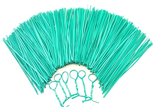 Green Garden Plant Ties,500pcs 6” Twist Ties for Bags, Vines and Cords,Garden ties for Tomato Cage,Plant Supports for Effective Growing