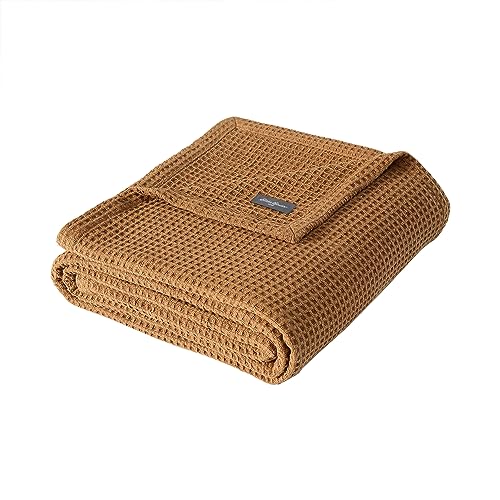 Eddie Bauer Blanket Soft Waffle Weave Bedding, Medium Weight Bedroom Decor, Softens Every Wash, King, Brown