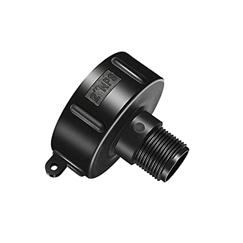 PATIFUN 275 330 G IBC Drain Adapter FINE Thread 2 NPS (60mm) Female x 3/4" BSP/NPT Male G Hose Tote Adapter Garden Hose Drain Plug Connector Water Hose Male Adapter Food Grade IBC Adapter