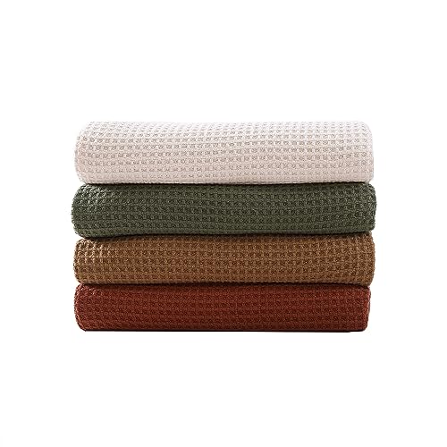 Eddie Bauer Blanket Soft Waffle Weave Bedding, Medium Weight Bedroom Decor, Softens Every Wash, King, Brown