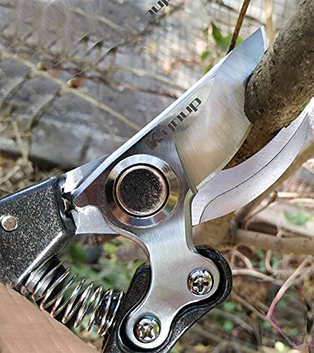 Kynup Pruning Shears for Gardening, Gardening Shears Heavy Duty, Cutting Shears Garden,Hedge Clippers, Rose Pruning Shears, Hand Clippers Gardening (Red Black)