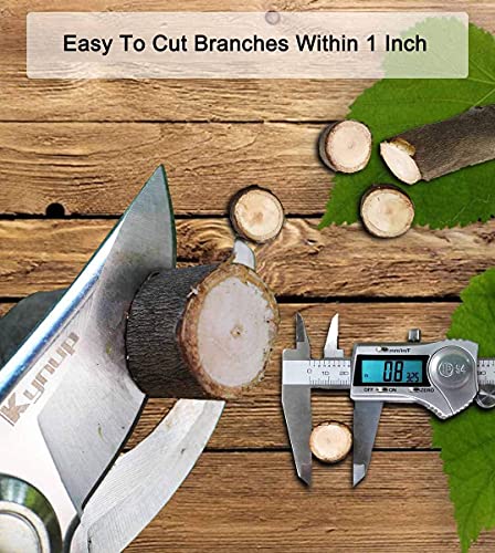 Kynup Pruning Shears for Gardening, Gardening Shears Heavy Duty, Cutting Shears Garden,Hedge Clippers, Rose Pruning Shears, Hand Clippers Gardening (Red Black)