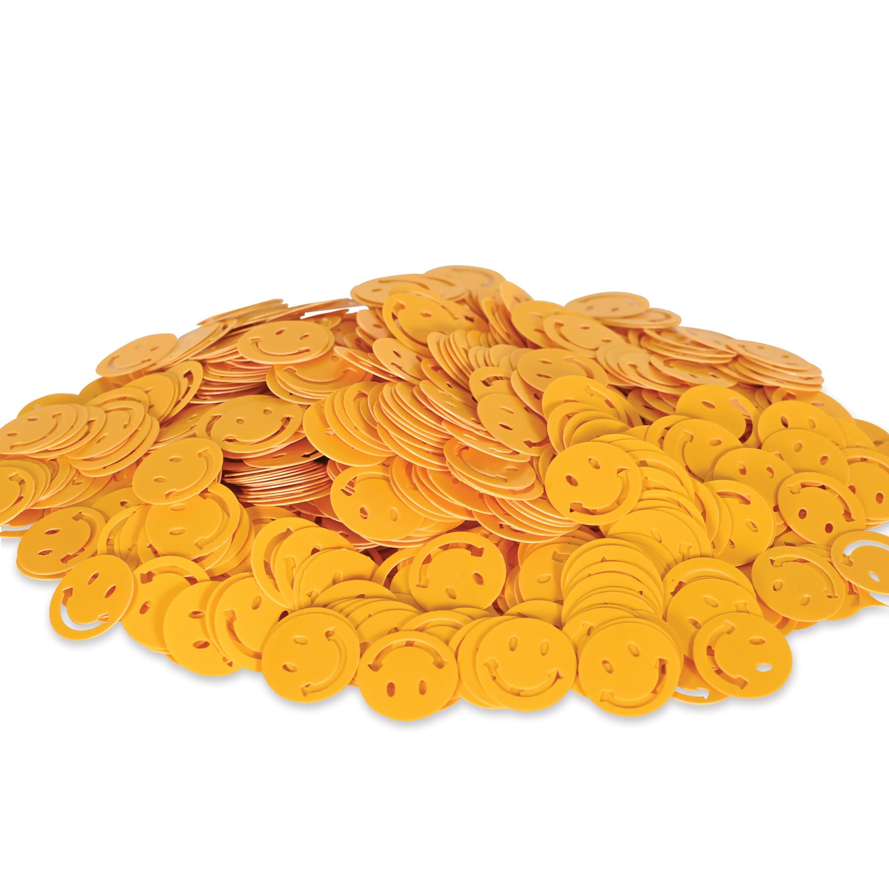 Beistle 3 Ounces Plastic Smile Faces Confetti For Retro Table Decorations And Cheerful Celebrations