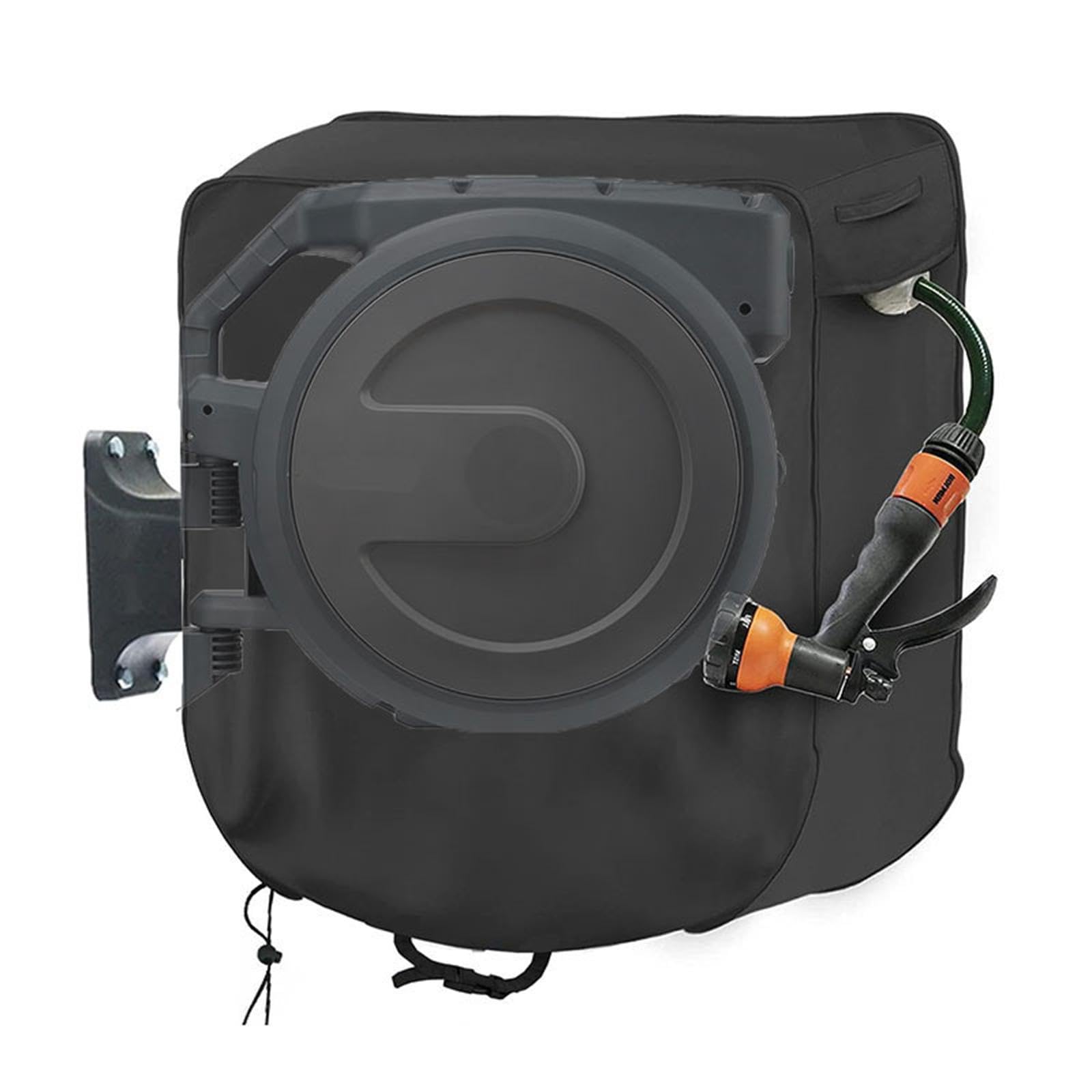 Leefasy Garden Hose Reel Cover Protective Cover Sun Protection Lightweight, Waterproof Garden Hose and Reel Portable Retractable Hose Reel Cover
