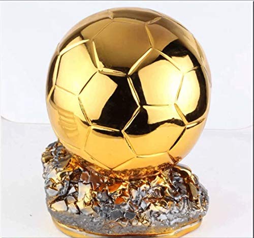 Oggo World Footballer Golden Ball Award Soccer Trophies Model Art Trophies for Collections, Souvenir, Fans, Home Decoration, Gift, Desk Decorations