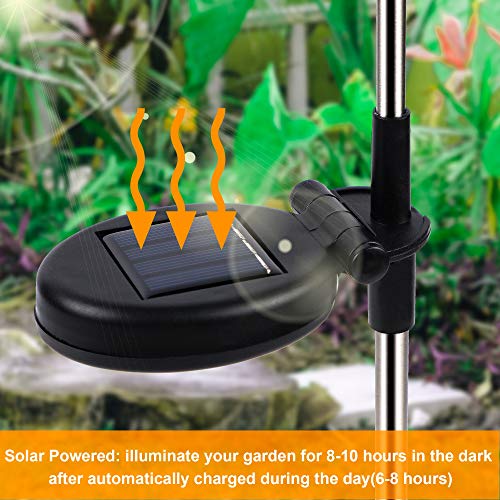 MAGGIFT 6 Pack Outdoor Solar Figurine Lights, Solar Powered Garden Stake Light, Color Changing LED Landscape Lighting, Sparkling Star Flower Hummingbird Butterfly Dragonfly Bee for Patio Yard Pathway
