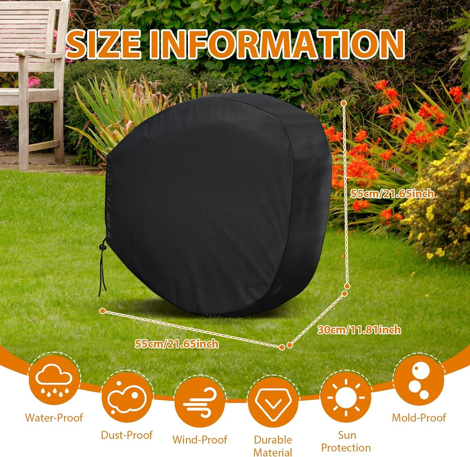 Garden Hose Reel Cover for Water Hose Reel Dustcover Convenient Sun Protection Hose Protector Portable for Outside Garden Yard Equipment