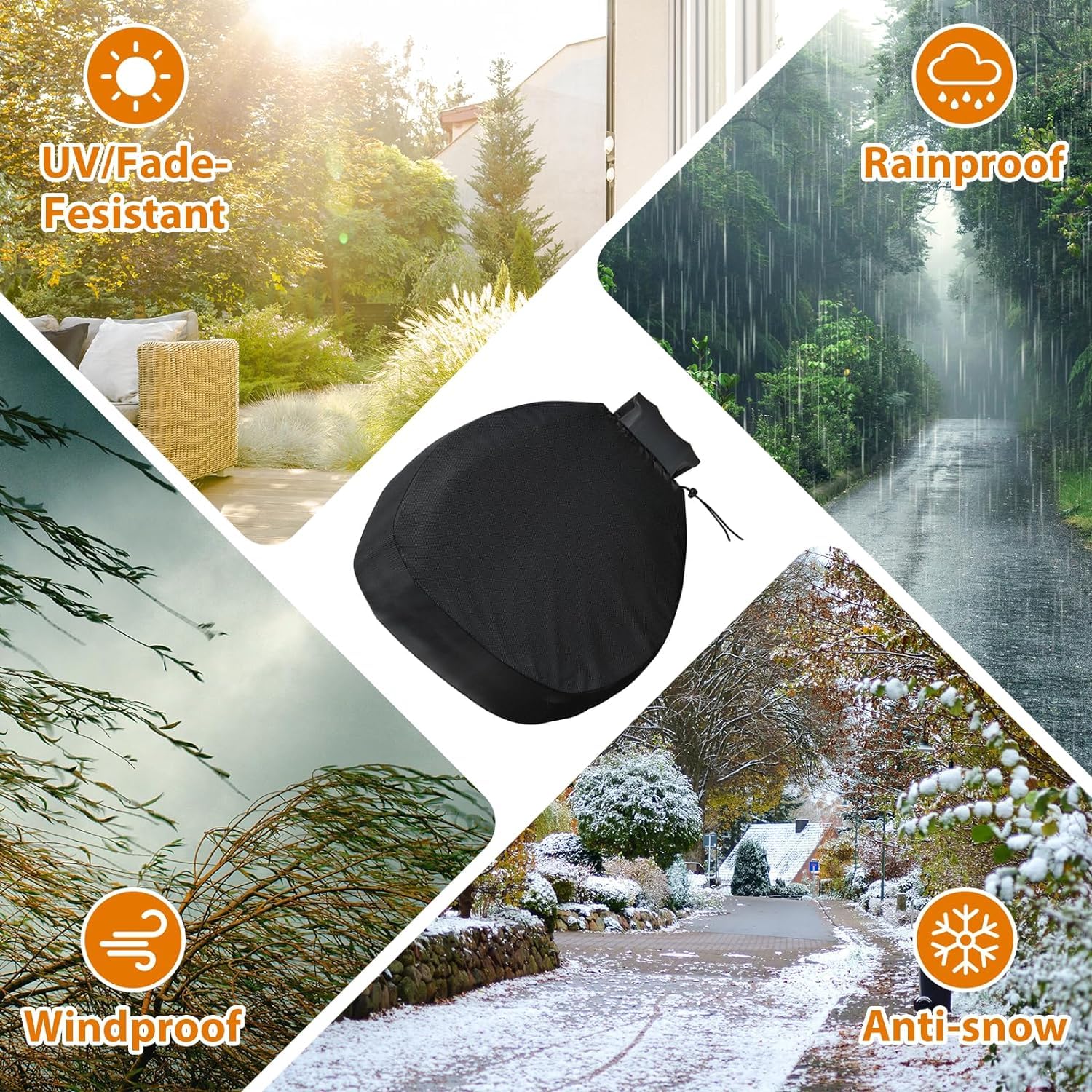 Garden Hose Reel Cover for Water Hose Reel Dustcover Convenient Sun Protection Hose Protector Portable for Outside Garden Yard Equipment