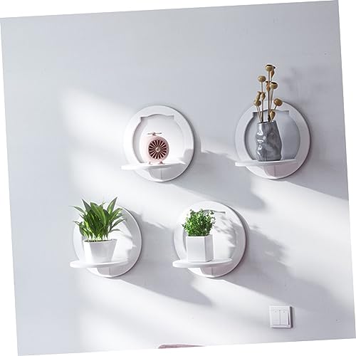 Garneck 3pcs File Cabinets for Home Office Laundry Room Shelves Kitchen Shelf Flower Pot Shelf Display Plant Pot Shelf Kitchen Wall Shelf Tv Table Wood-Based Panel White Cosmetic Tv Wall