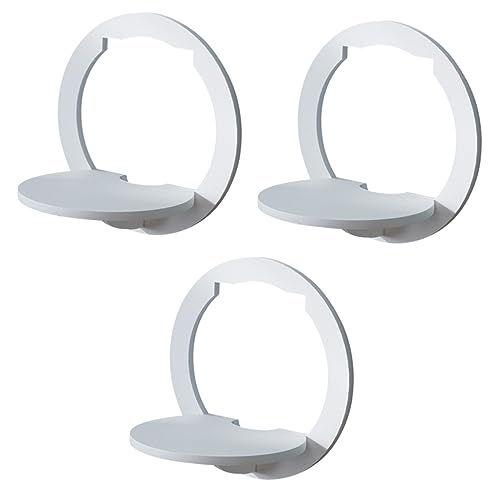 Garneck 3pcs File Cabinets for Home Office Laundry Room Shelves Kitchen Shelf Flower Pot Shelf Display Plant Pot Shelf Kitchen Wall Shelf Tv Table Wood-Based Panel White Cosmetic Tv Wall