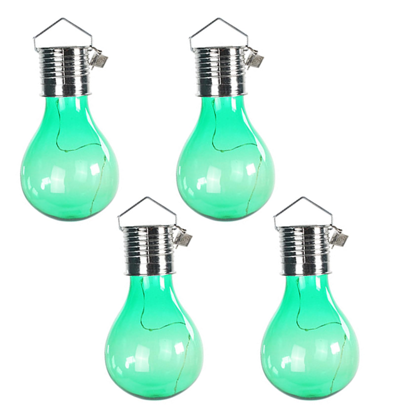 YDJoo Solar Hanging Lights Outdoor Solar Globe Lantern Light with Hook Solar Globe LED Hanging Decorative Lights Solar Garden Lights for Garden Patio Yard Tree, 4 Pack (Green)