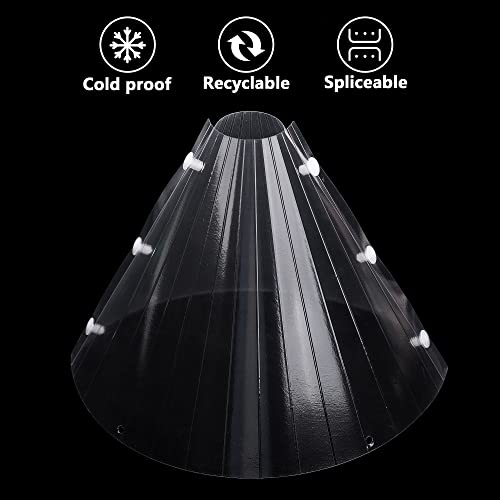 DECOHS 20 PCS Garden Cloches for Plant-Reusable Plastic Plant Bell Cover-Connectable Transparent Plant Covers for Protection Vegetables Seed from Frost Animal