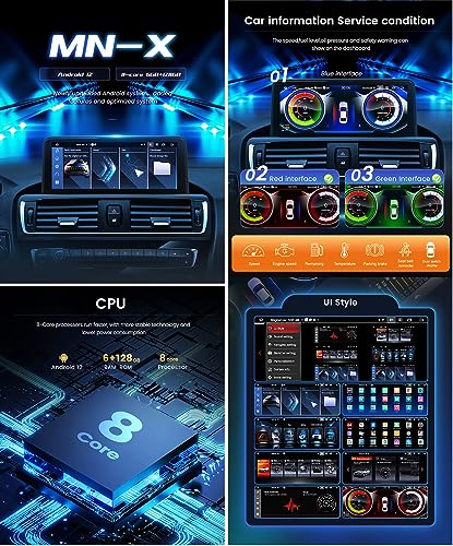 Android 12 Double Din Stereo Car GPS Multimedia Radio for BMW 5 Series GT F07 Car Stereo Head Unit Support 4G WiFi Bluetooth SWC Carplay,MNX 8 core 4+64G-CIC