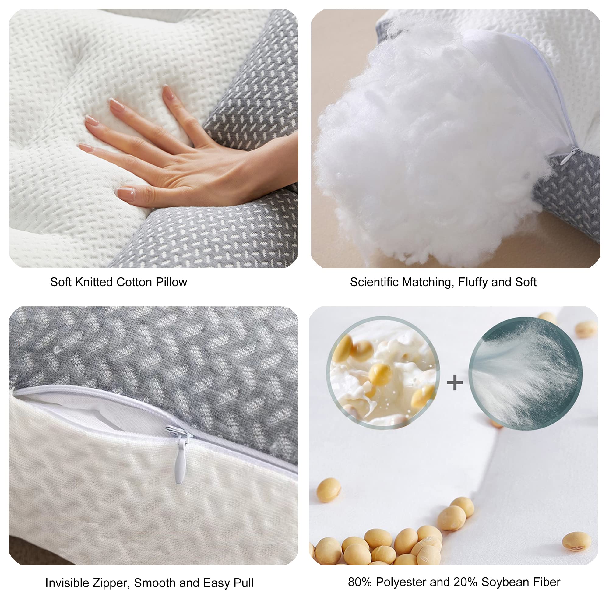 OTONIS Super Ergonomic Pillow 2024 for Neck and Shoulder Pain, Orthopedic Correction Repair Traction Contour Pillow, Supportive and Bigger Version, Gray