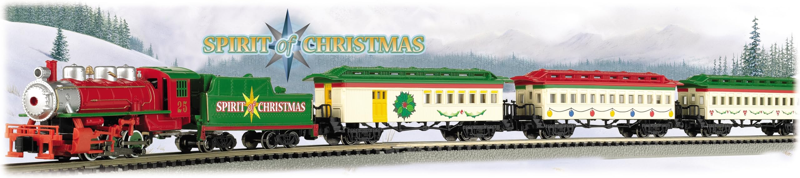 Bachmann Trains - Spirit Of Christmas Ready To Run Electric Train Set - N Scale