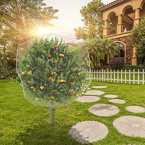 Alpurple 2PCS 4.6 x 3.9 ft Garden Plant Netting Mesh Barrier Bags-Fruit Tree Net with Drawstring-Tomato Plant Protective Netting Cover for Protect Plant Fruits Citrus Flower from Insect Bird Eating