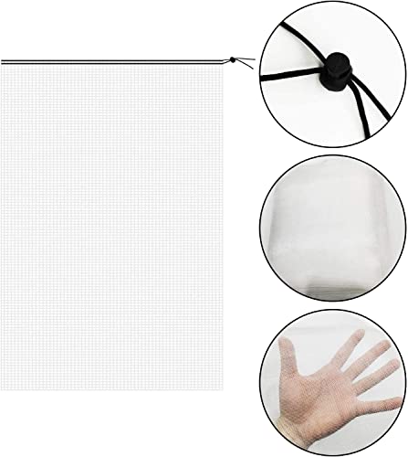 Alpurple 2PCS 4.6 x 3.9 ft Garden Plant Netting Mesh Barrier Bags-Fruit Tree Net with Drawstring-Tomato Plant Protective Netting Cover for Protect Plant Fruits Citrus Flower from Insect Bird Eating